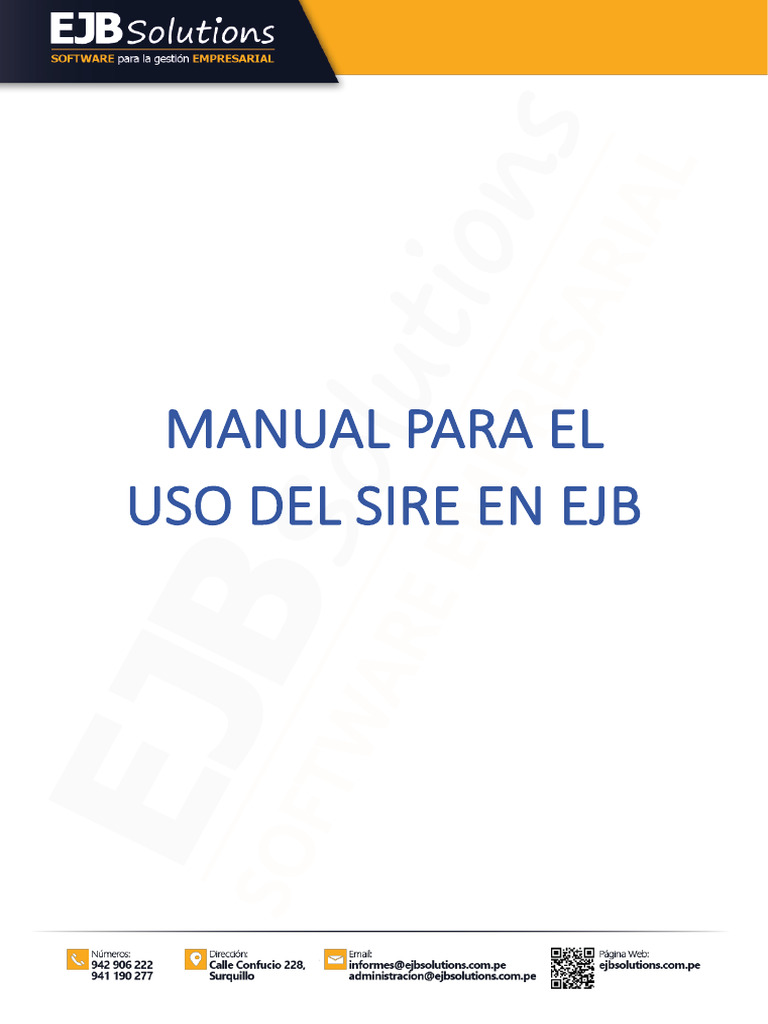 Manual Ejb - para Uso Del Sire 2 | PDF | Seguro | Economias