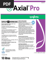Axial Pro Product Label | PDF | Herbicide | Weed