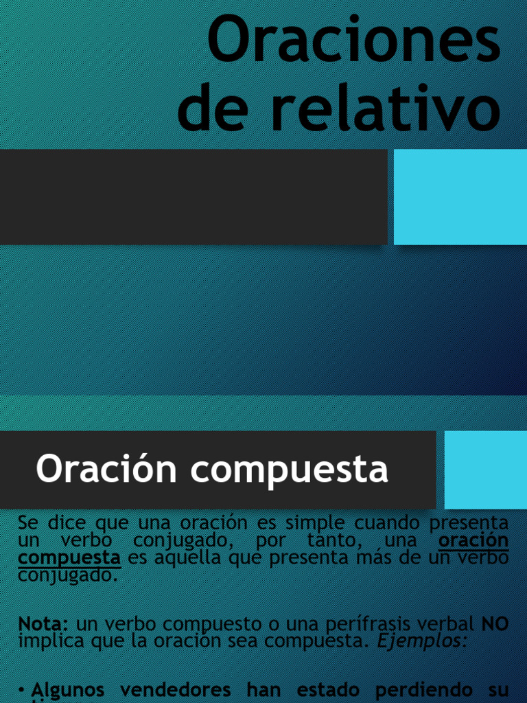 Oraciones de Relativo | PDF