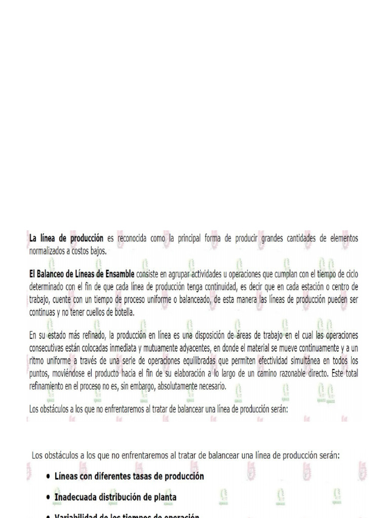Balance de Linea y Ejemplo | PDF
