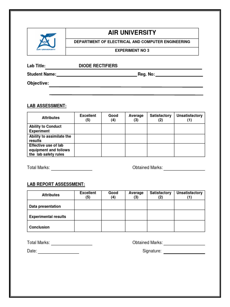 Lab_3_(Diode_Rectifiers) | PDF | Rectifier | Diode