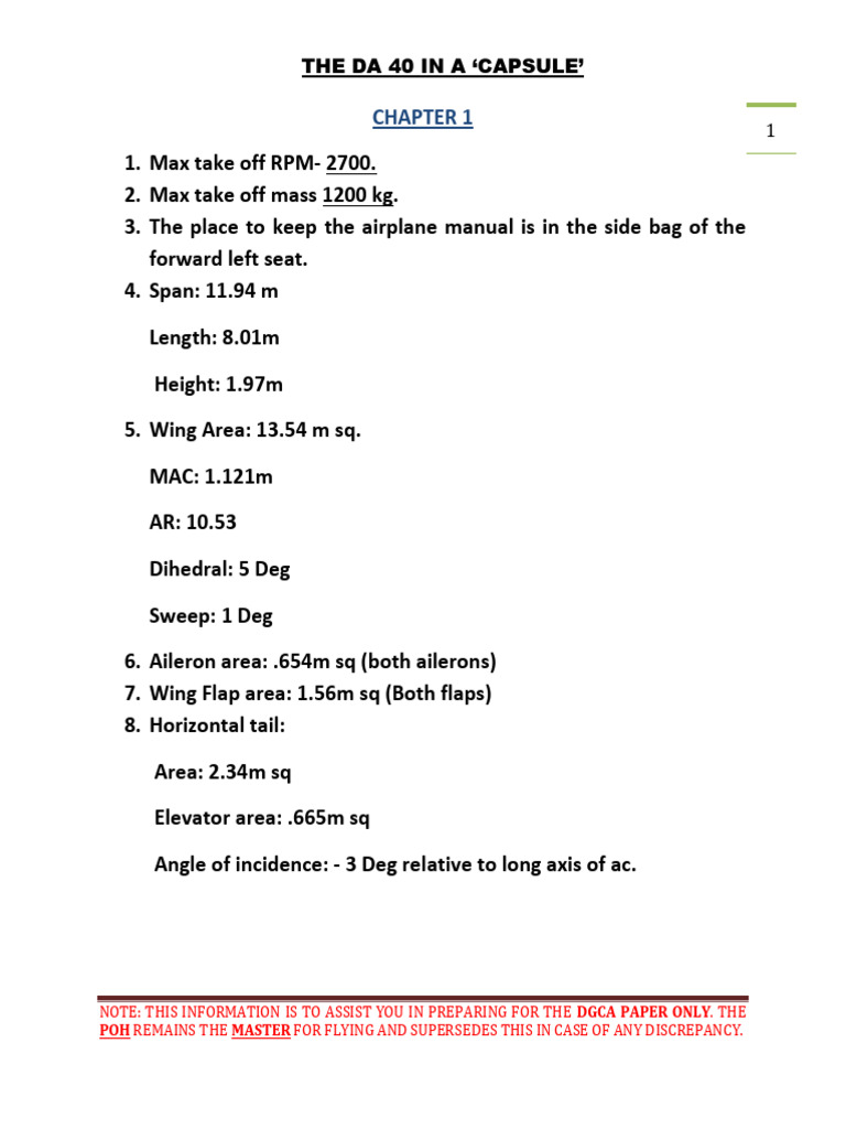 DA 40 Lycoming Study | PDF | Flap (Aeronautics) | Aviation