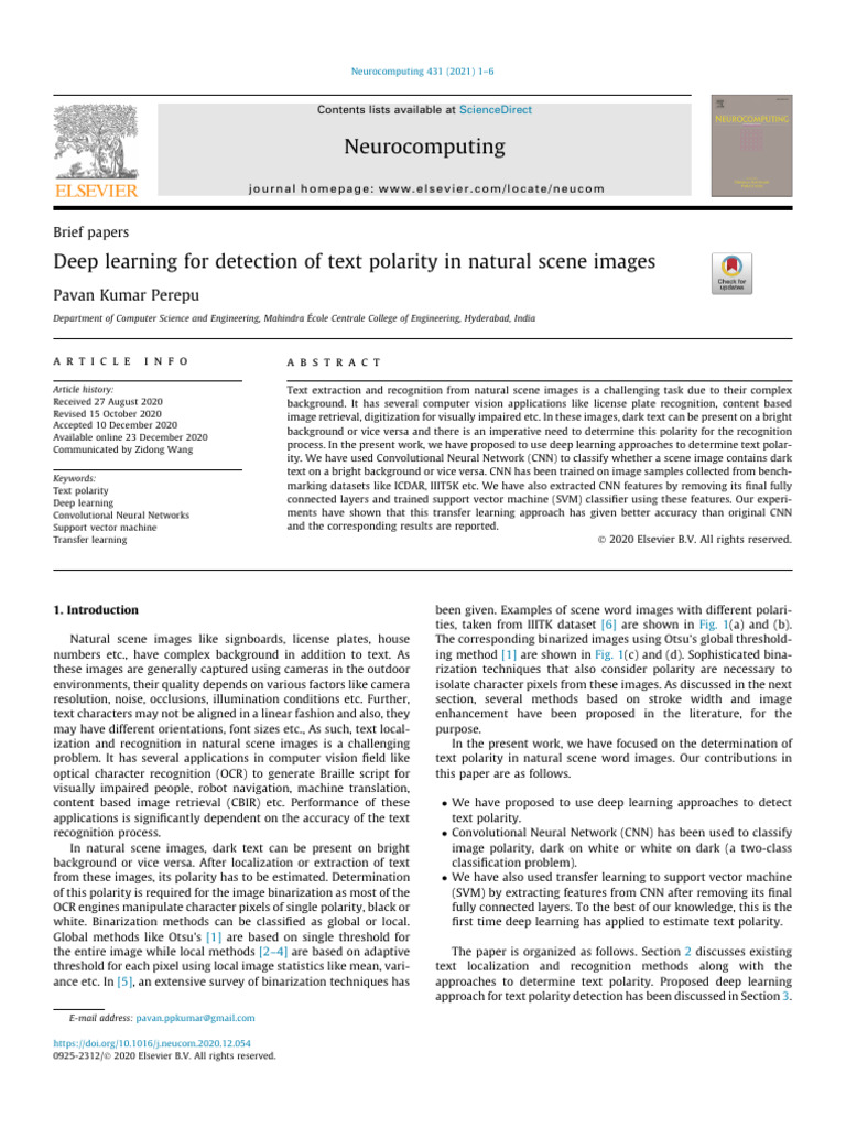 2021 PEREPU - Artificial Intelligence - Deep learning for detection of text polarity in natural ...