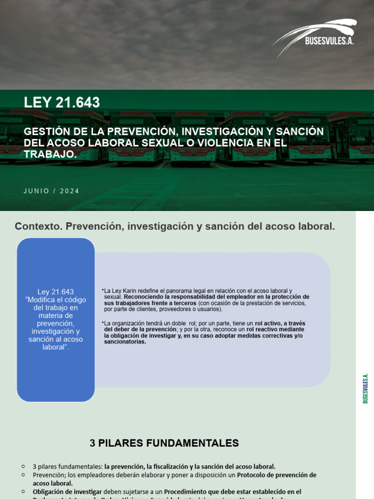 LEY KARIN 21643 | PDF | Derecho laboral | Multa (pena)