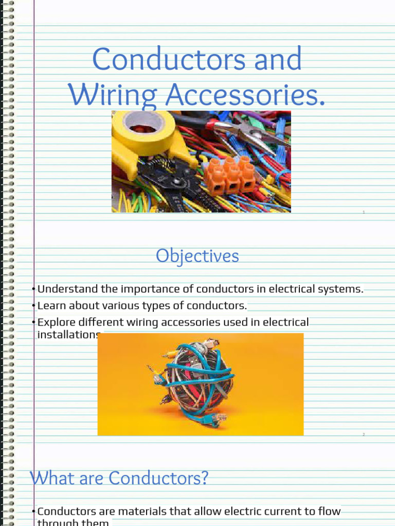 Lecture Conductors And Wiring Accessories Pdf Electrical Conductor