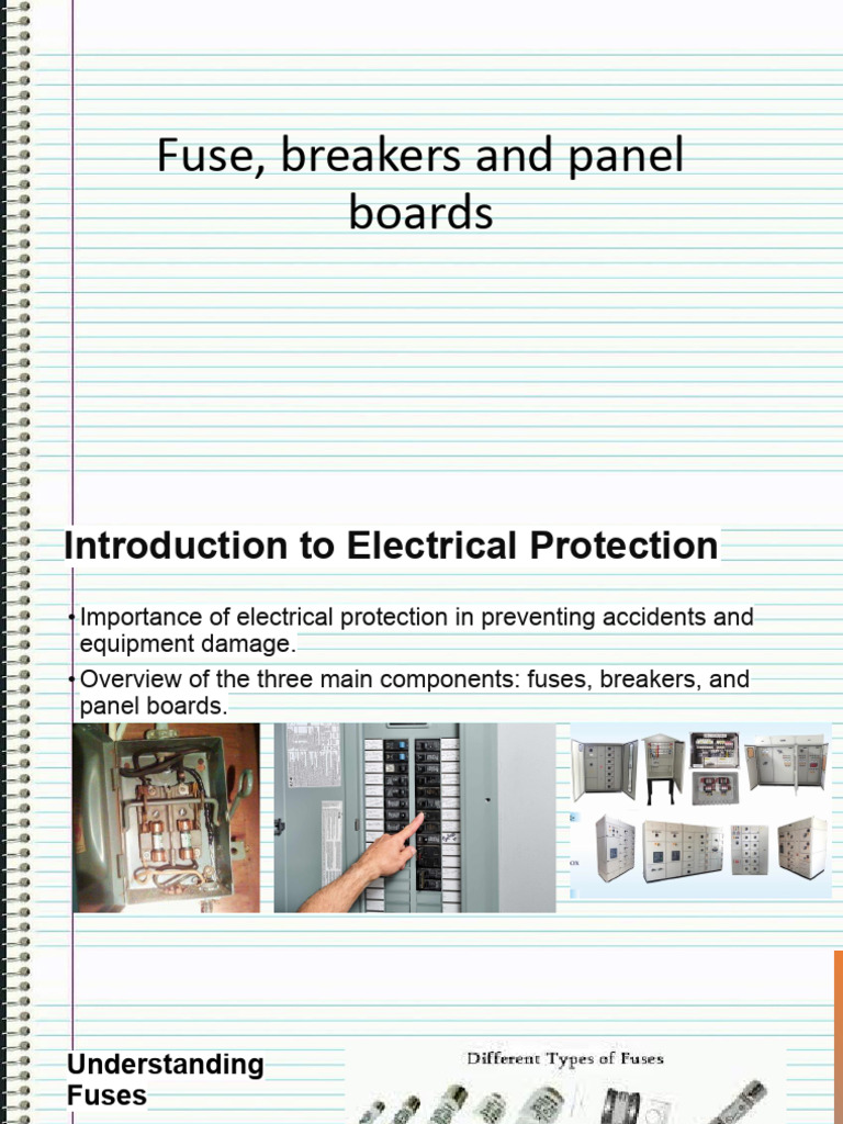 Lecture Fuse Breakers and Panel Boards | PDF | Fuse (Electrical) | Personal Protective Equipment