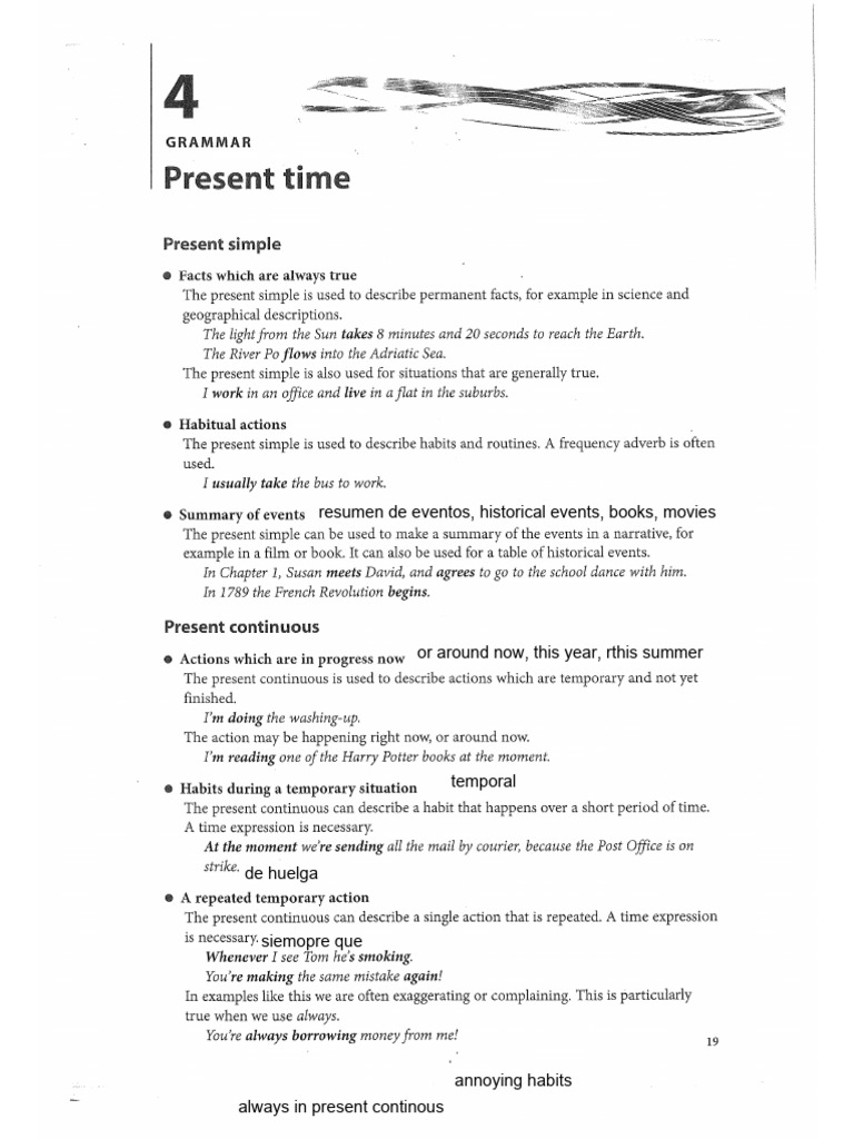 FCE U 4 - Present Tense | PDF