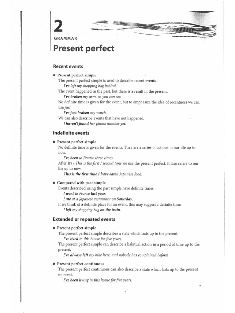 FCE U2 - Present Perfect | PDF