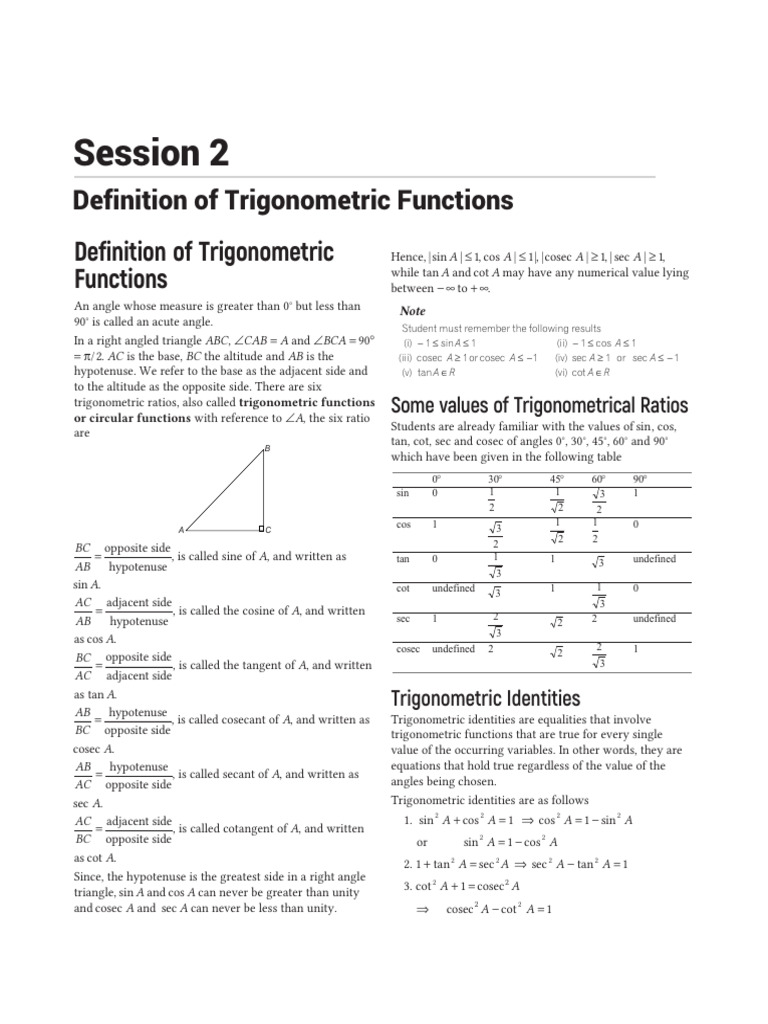 Arihant Trigonometry | PDF | Trigonometric Functions | Trigonometry