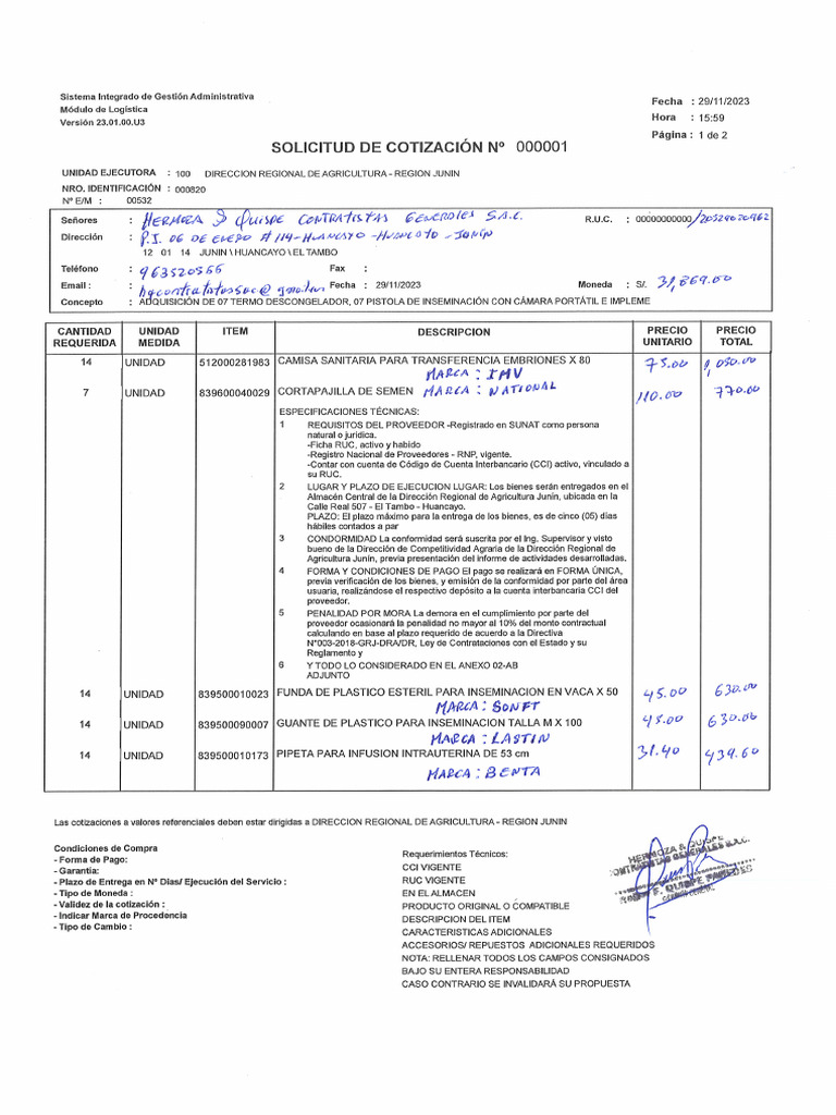 COTIZACION DRAJ | PDF