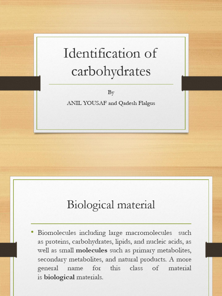 Identification of Carbohydrates and DNA | Download Free PDF ...