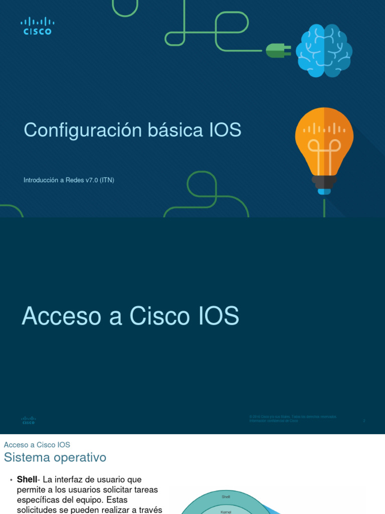 Sesion 5. Configuración Básica IOS - V1.0 | PDF | Interfaces gráficas ...