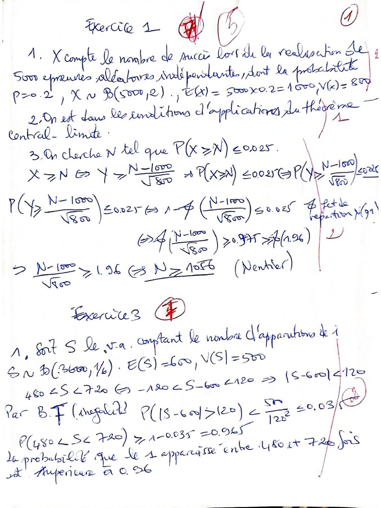 Corrections Proba Lpas1 2022 2023 | PDF
