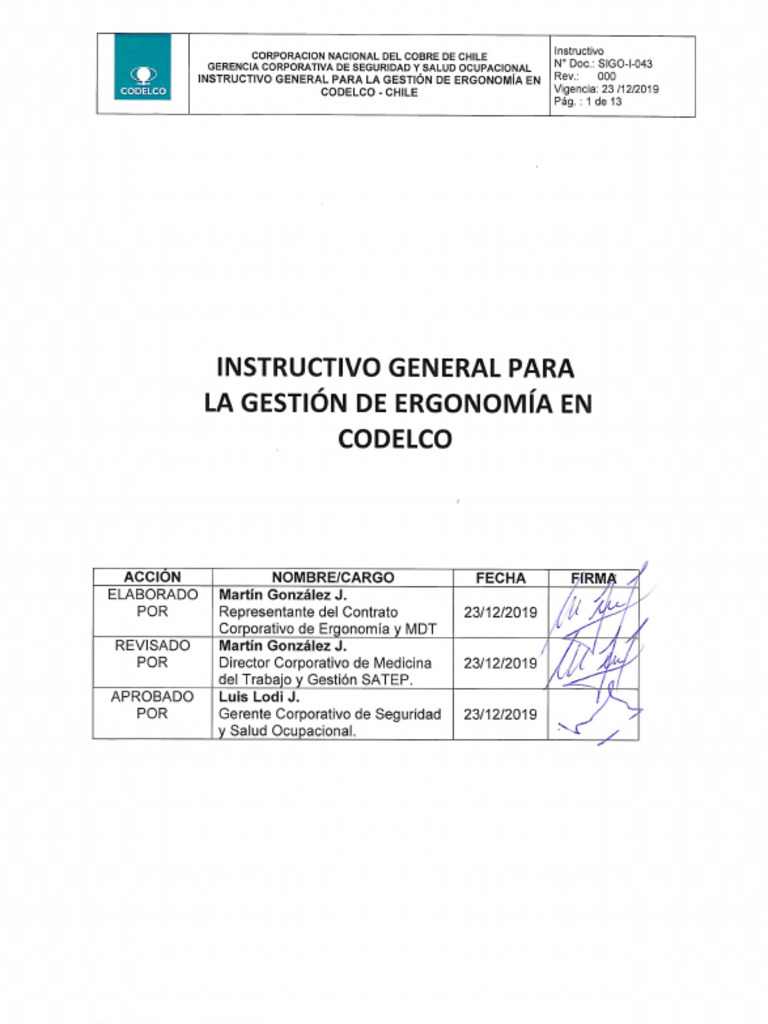 SIGO-I-043 Instructivo General para La Gestión de Erconomía en Codelco ...