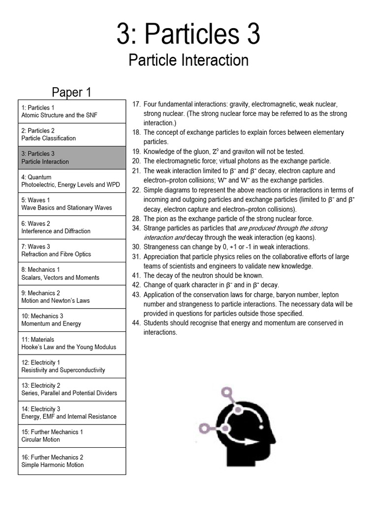 Particles 3 - Particle Interaction | PDF | Fundamental Interaction | Elementary Particle
