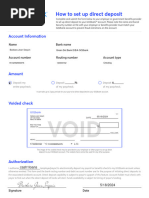 TD Bank Direct Deposit Authorization Form | PDF | Finance & Money ...