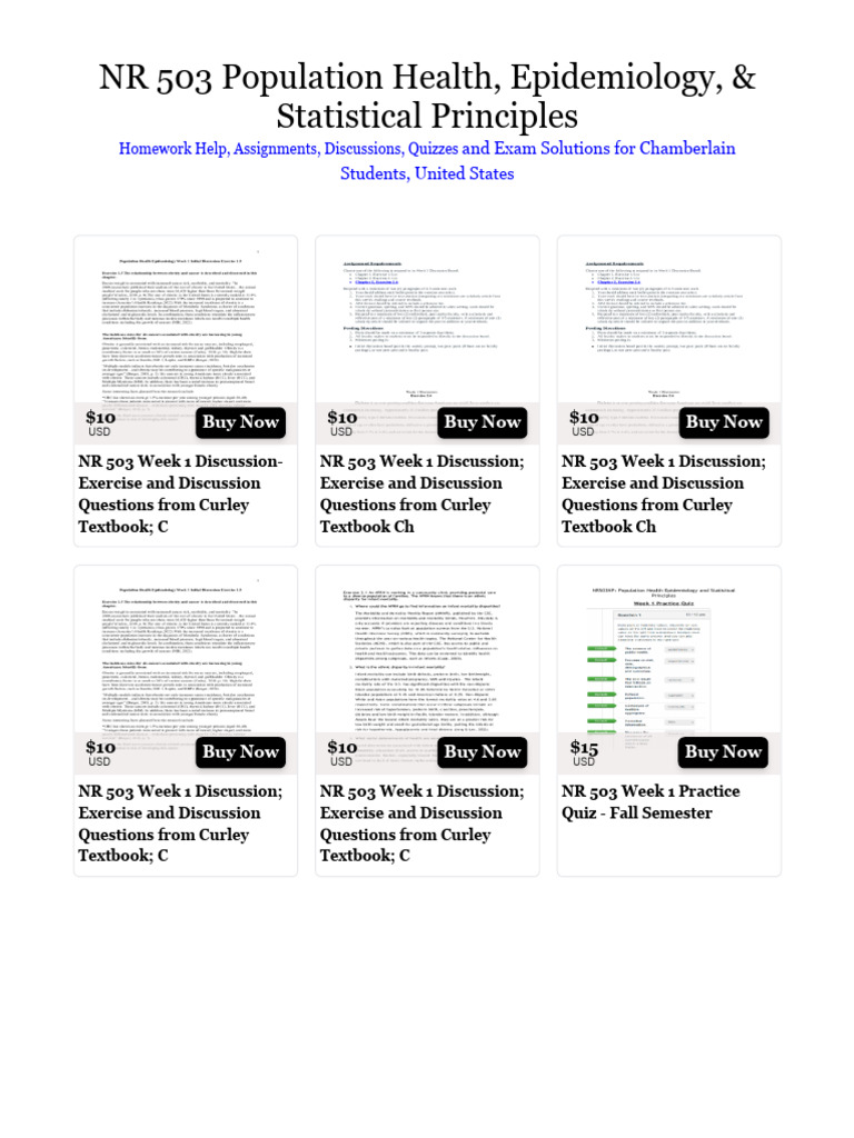 NR 503 Population Health, Epidemiology, & Statistical Principles | PDF ... NR 503 Population Health, Epidemiology, & Statistical Principles | PDF ...