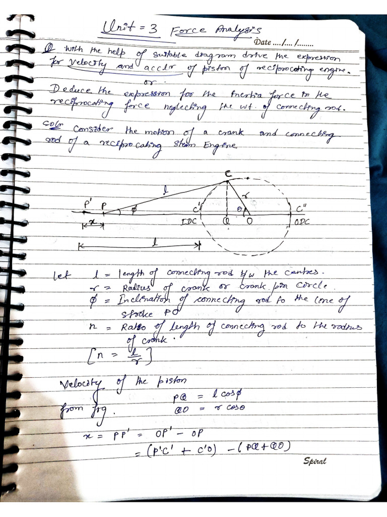 TOM Unit 3 Force Analysis | PDF