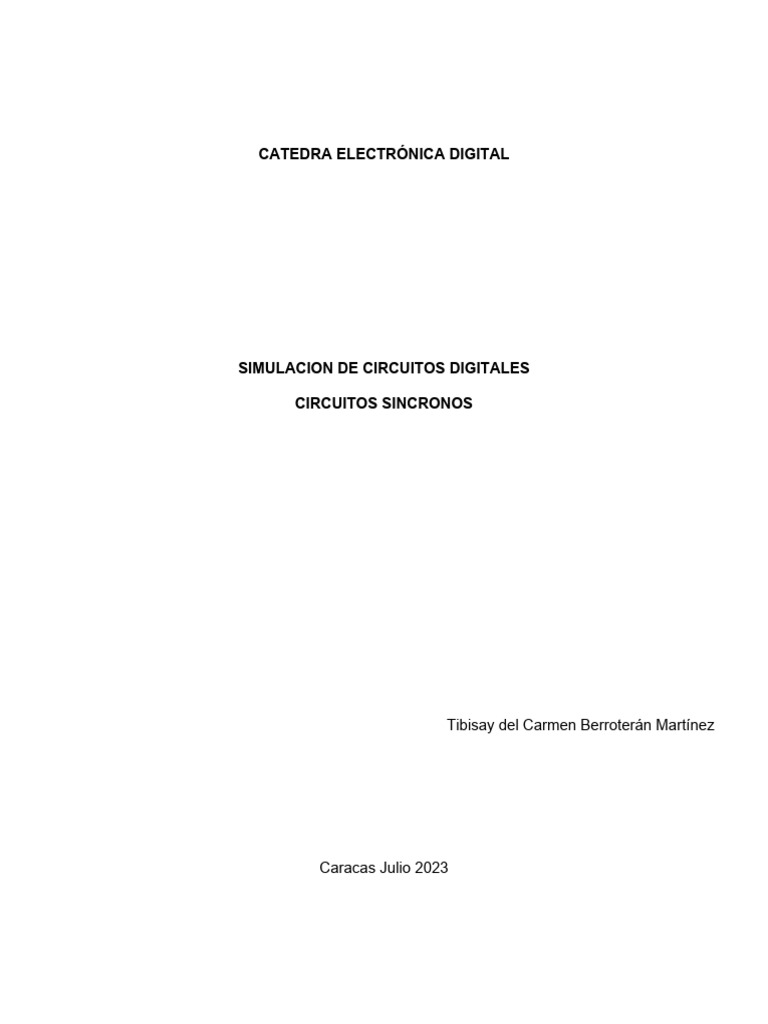 Simulacion de Circuitos Secuenciales | PDF | Informática | Ciencias de la Computación