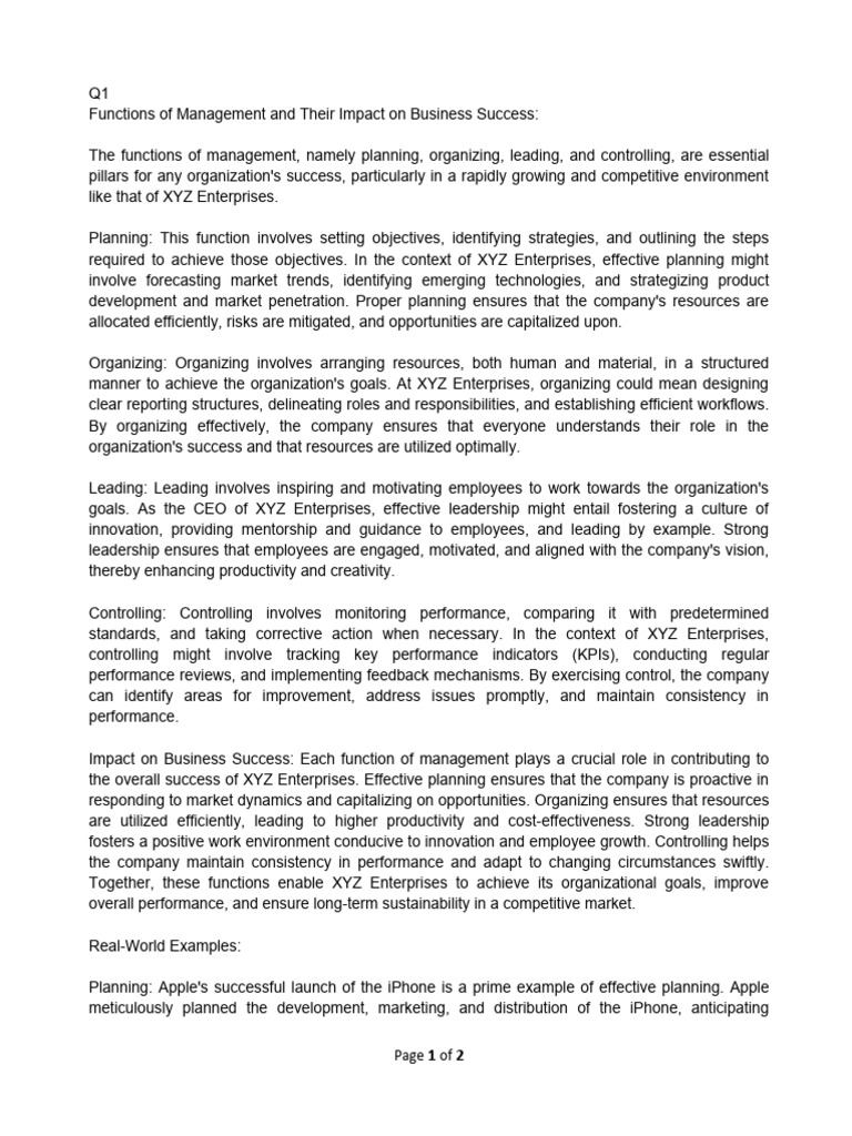 Q1_Example 1 | PDF | Innovation | Leadership