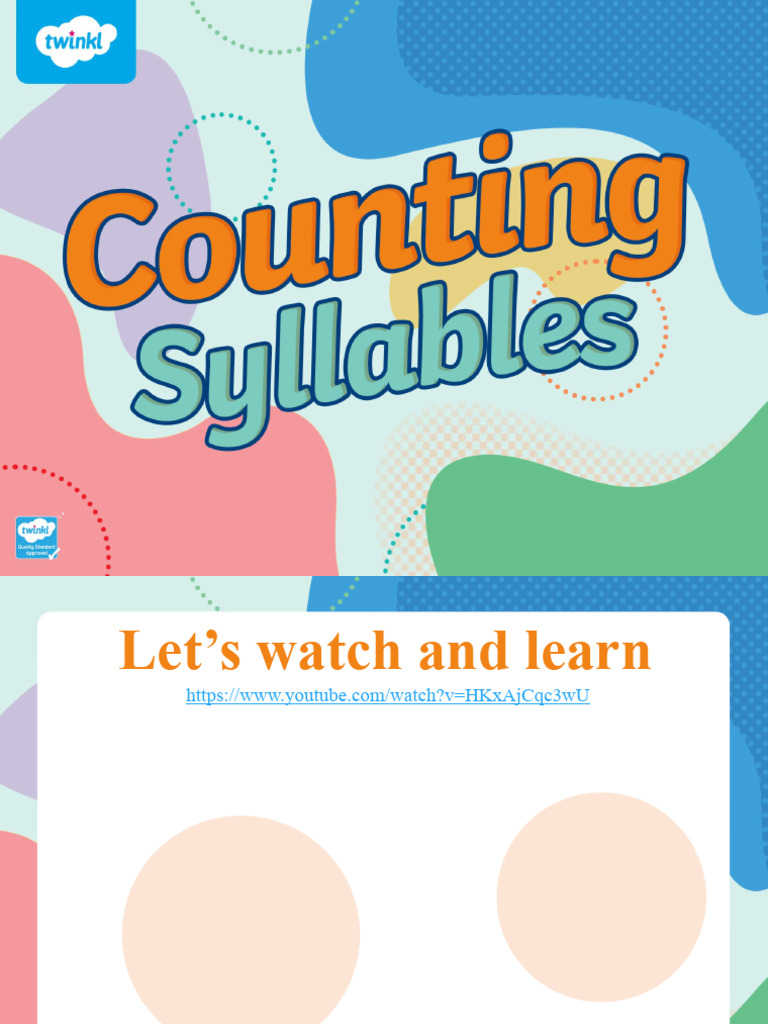 Au L 1641375946 Counting Syllables - Ver - 1 | PDF | Science & Mathematics