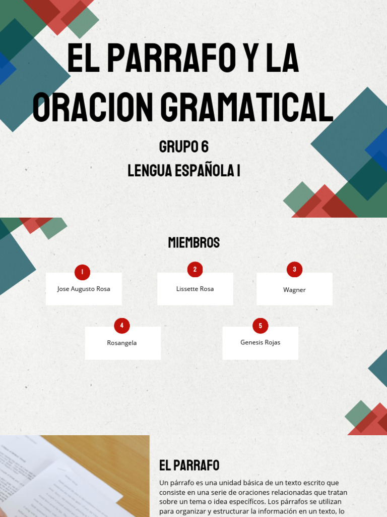 Exposicion Del Parrafo y La Oracion Gramatical | PDF | Asunto ...