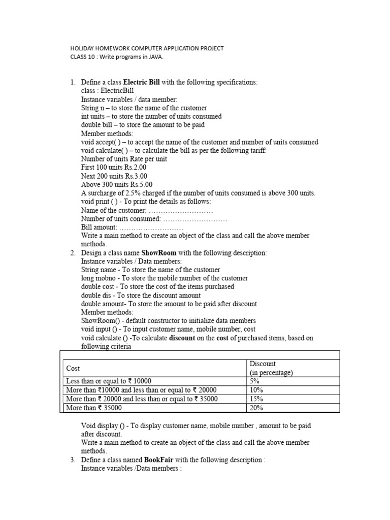 Class 10 Project Pdf Parameter Computer Programming Method Computer Programming 