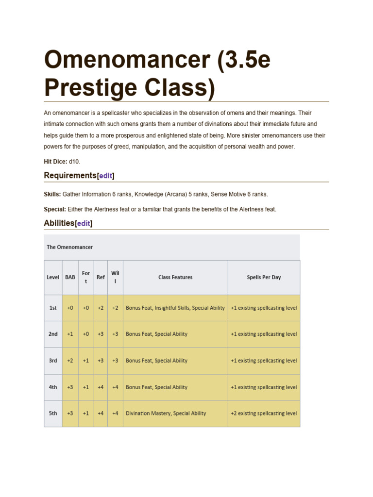 Omenomancer | PDF | Divination | D20 System