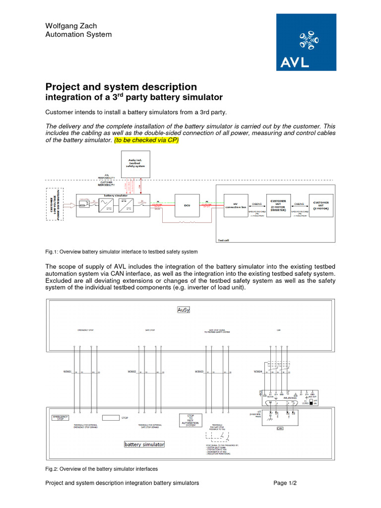 AVL-Project and System Description - Intergration BattSim - existingTB ... AVL-Project and System Description - Intergration BattSim - existingTB ...