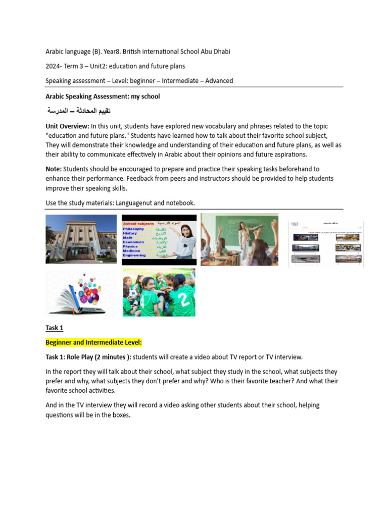Y8 T3 U1& 2 Speaking-Exam | PDF | Cognitive Science | Behavior Modification