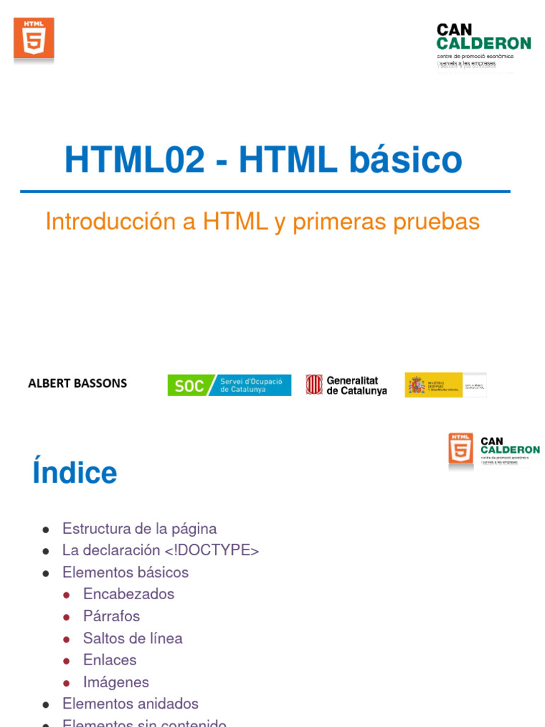 HTML02 - HTML Basico | PDF | HTML | Hipervínculo HTML02 - HTML Basico | PDF | HTML | Hipervínculo