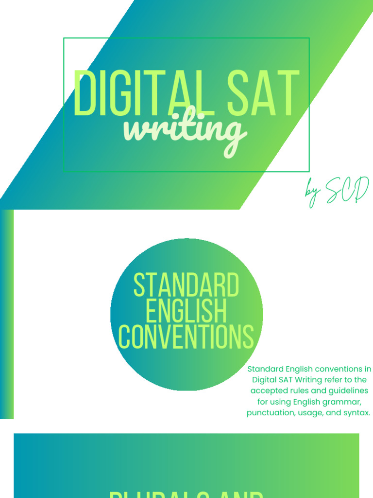Digital SAT Writing Plurals and Possesives by SCD | PDF | Plural | Noun