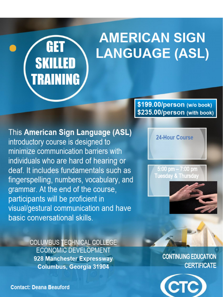 Intro to American Sign Language Course | PDF
