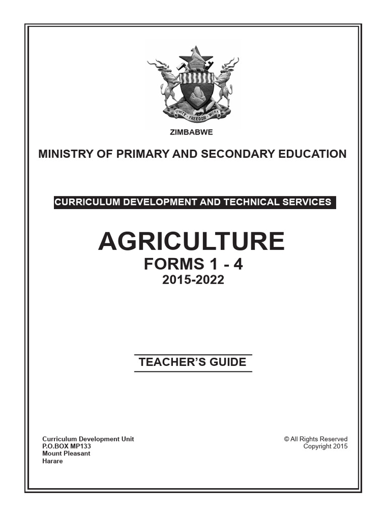 Agriculture Forms 1-4 | PDF | Soil | Educational Assessment