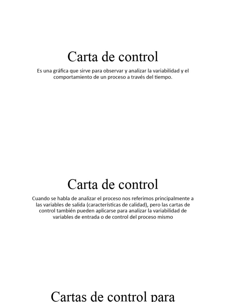 Carta de Control Variables Cualitativas Atributos | PDF