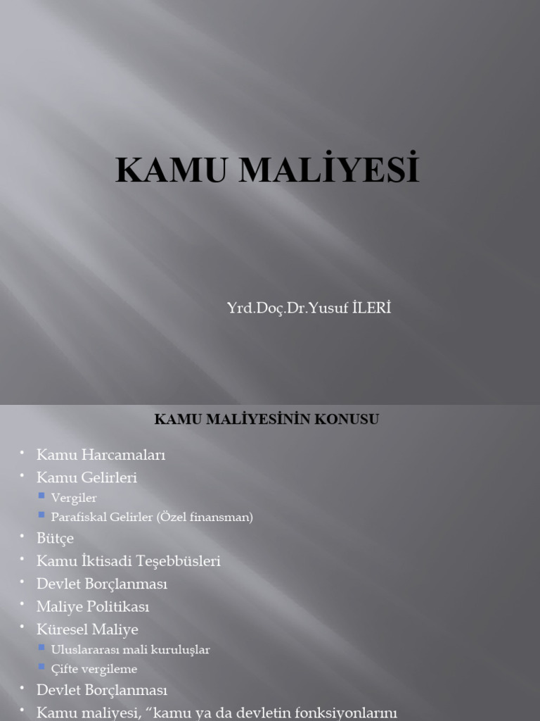 Kamuu Mali̇yesi̇ 1111 | PDF