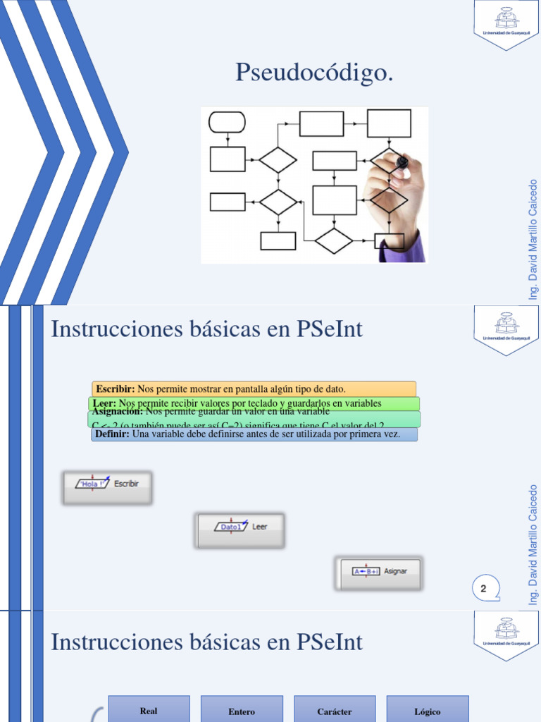 Unidad 1 Clase 2 Ejercicios Pseudocodigo | PDF | Ingeniería Informática | Programación de ...