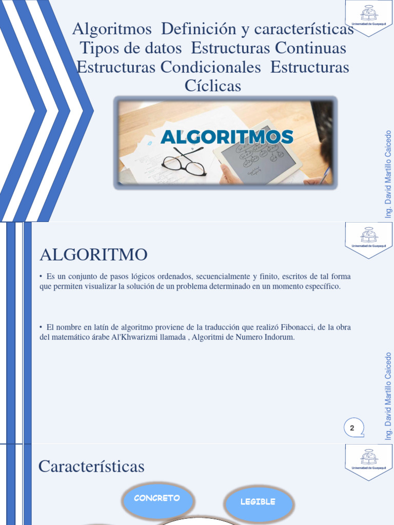 Unidad 1 Clase 5 Algoritmos | PDF | Algoritmos | Tipo de datos
