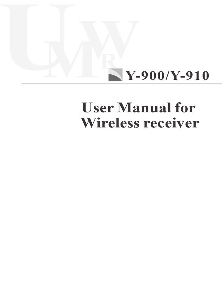Y-900 User Manual EN | PDF | Remote Control | Menu (Computing)