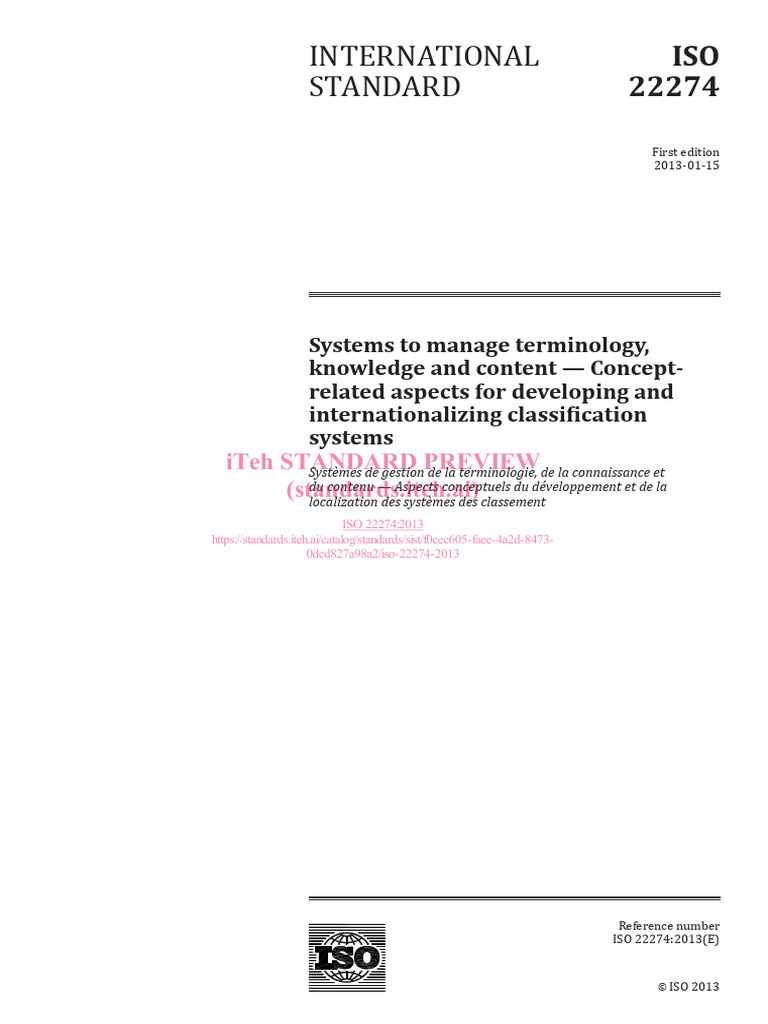 Iso 22274 2013 | PDF | International Organization For Standardization ...