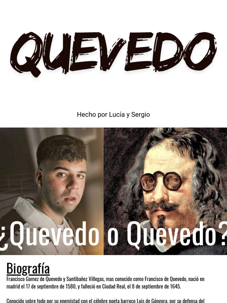 ¿Quevedo o Quevedo | PDF | Historia | Clásicos