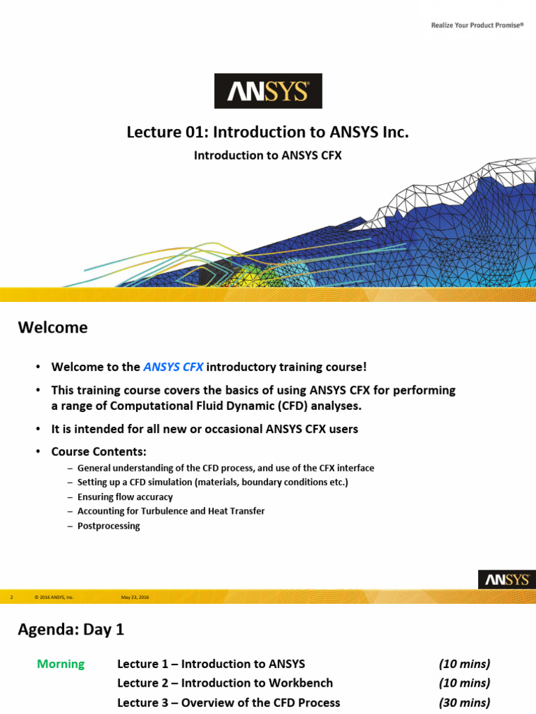 CFX-Intro 17.0 Lecture01 Intro To ANSYS | PDF | Computational Fluid Dynamics | Computing