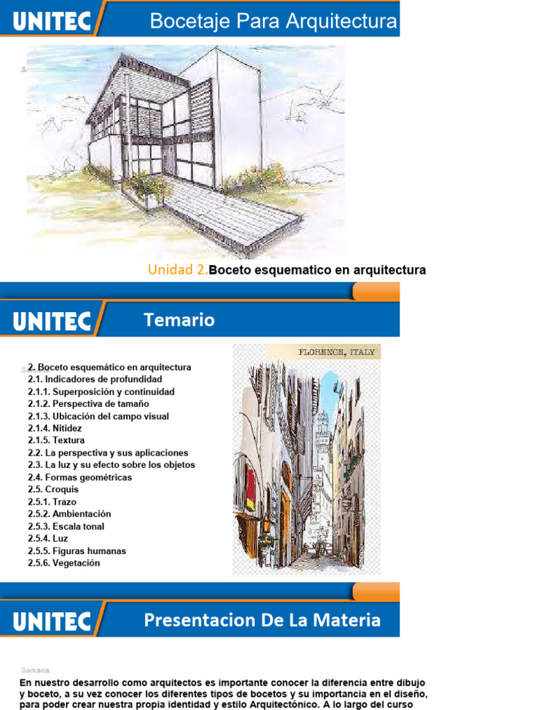 Unidad 2 Boceto Esquemático en Arquitectura | PDF | Color | Perspectiva ...