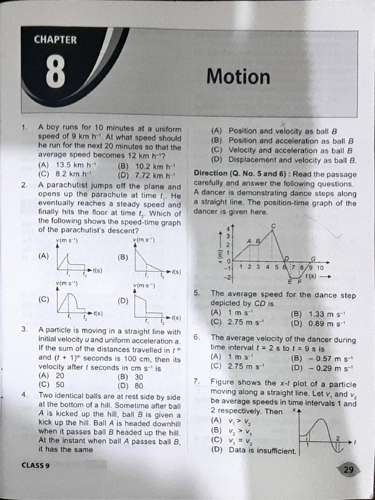 Nso Chap 8 Motion | PDF