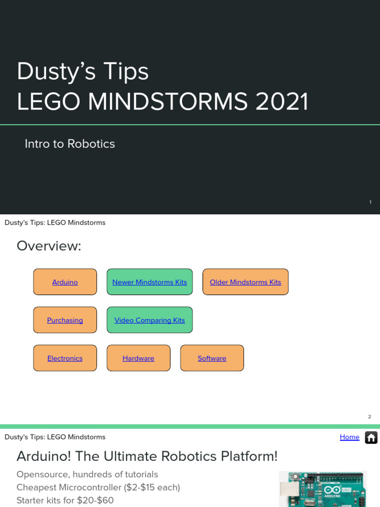 Dusty's Tips LEGO MINDSTORMS | PDF | Electronic Toys | Lego