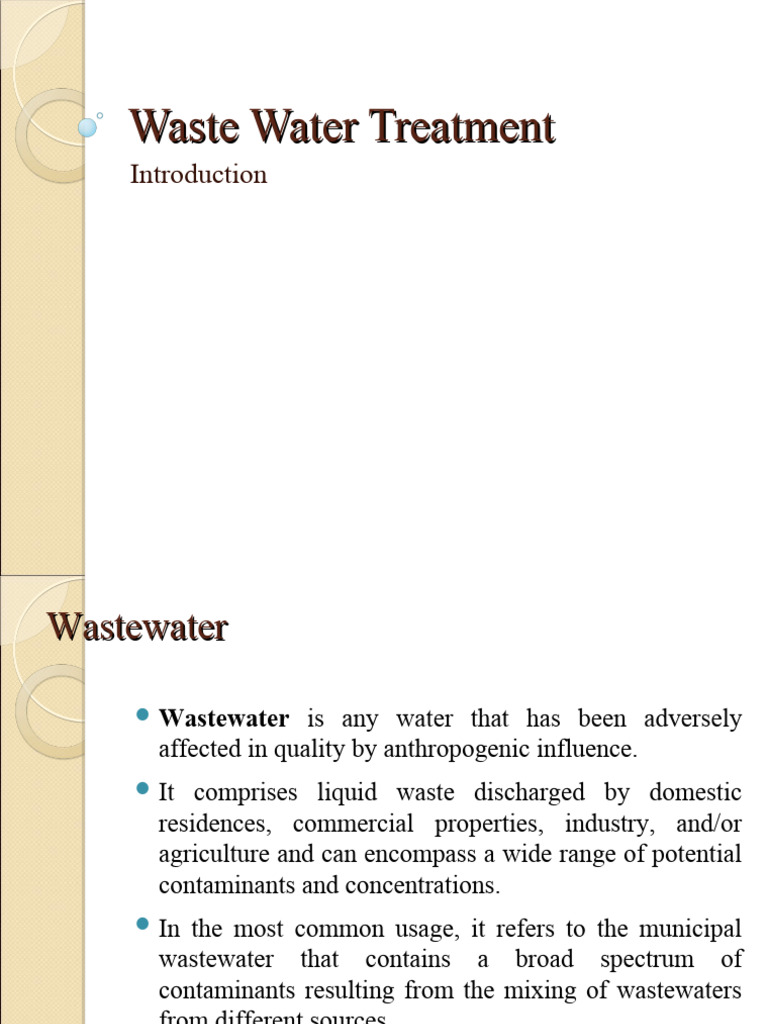 Wastewater Treatment - OGS | PDF | Sewage Treatment | Water Pollution