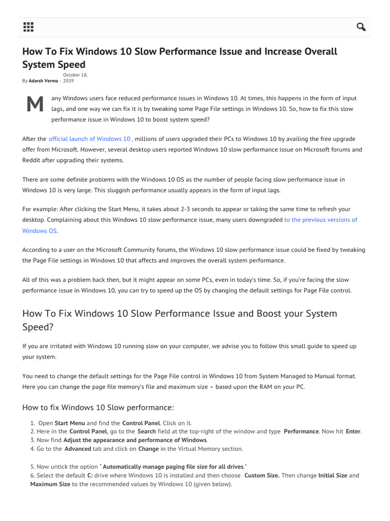 Windows 10 Speed Up | PDF | Windows 10 | Microsoft Windows
