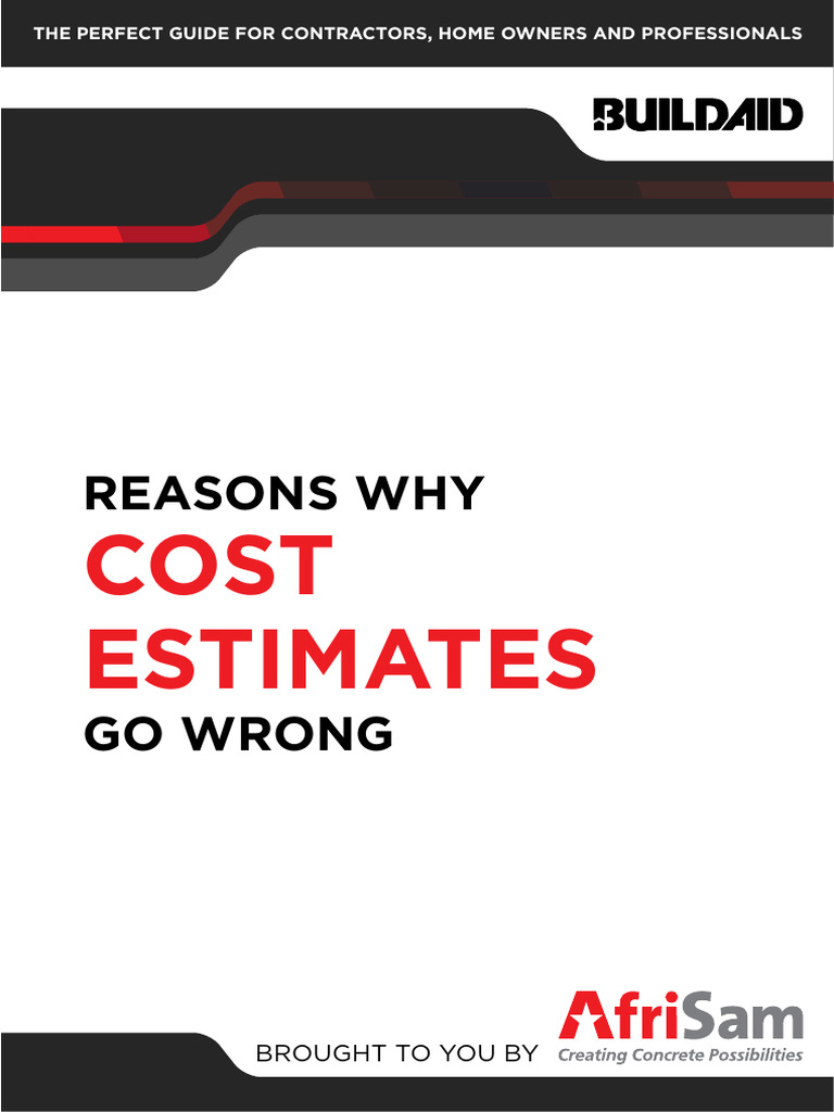 Reasons Why Cost Estimates Go Wrong | PDF | Wall | Concrete