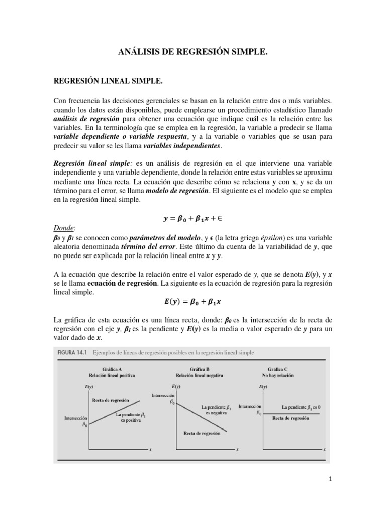 Regresion Lineal Simple | PDF | Análisis de regresión | Regresión lineal