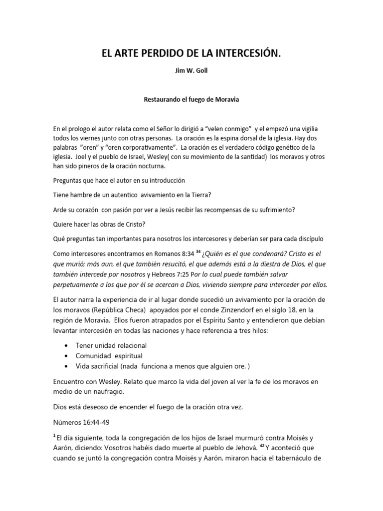 El Arte Perdido de La Intercesión Cap 1 y 2 | PDF | Intercesión ...
